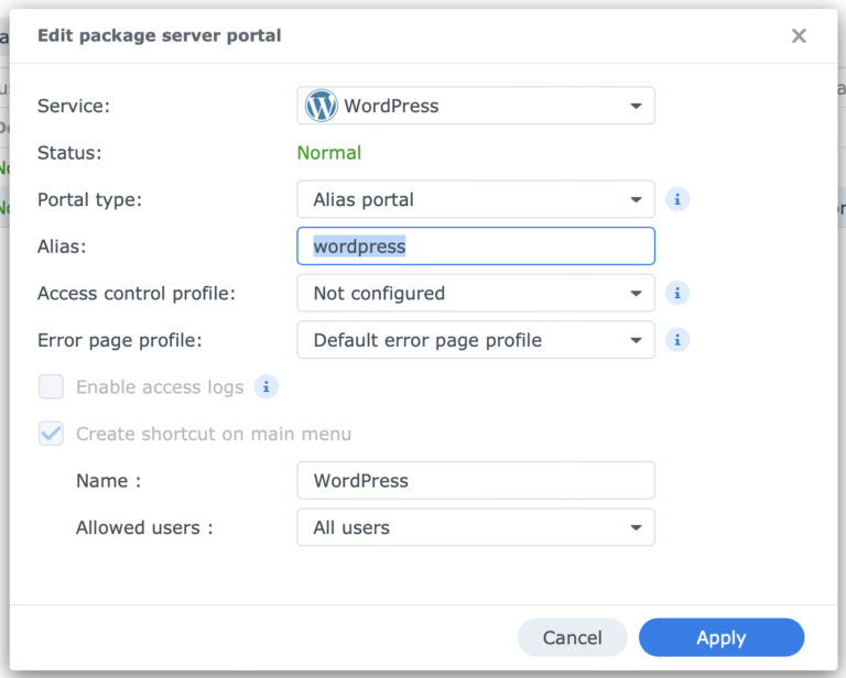 Successfully install WordPress on Synology NAS (part 2) - Storage Alchemist