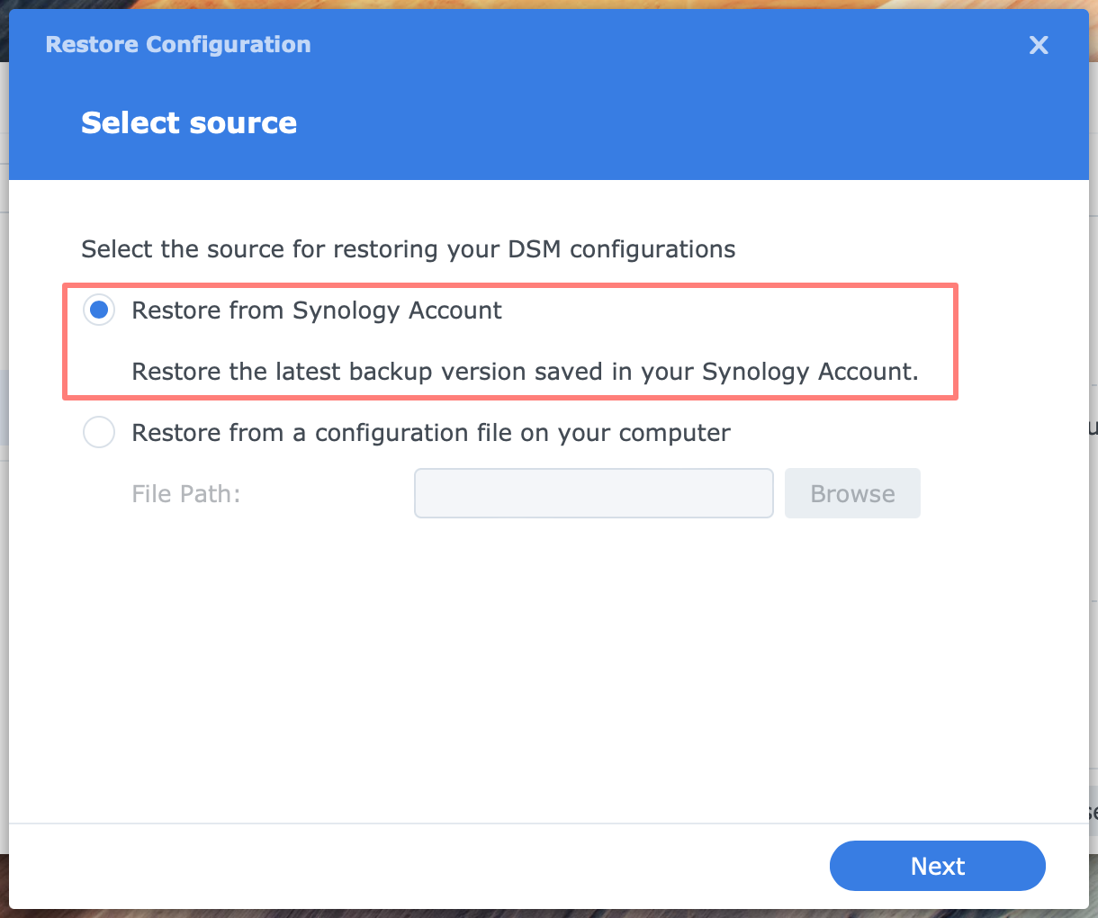 Using Configuration Backup With Synology NAS - Storage Alchemist