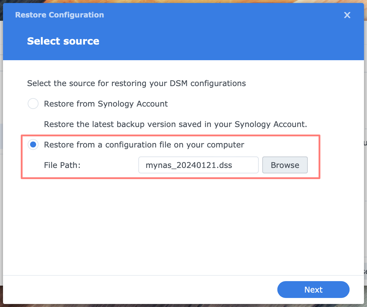 Using Configuration Backup With Synology Nas Storage Alchemist