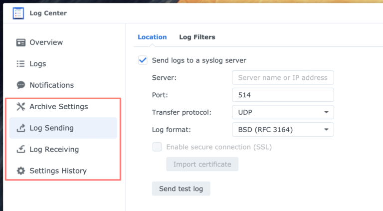 Using Log Center On Synology NAS - Storage Alchemist