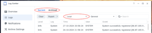 Using Log Center On Synology NAS - Storage Alchemist