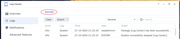 Using Log Center On Synology NAS - Storage Alchemist
