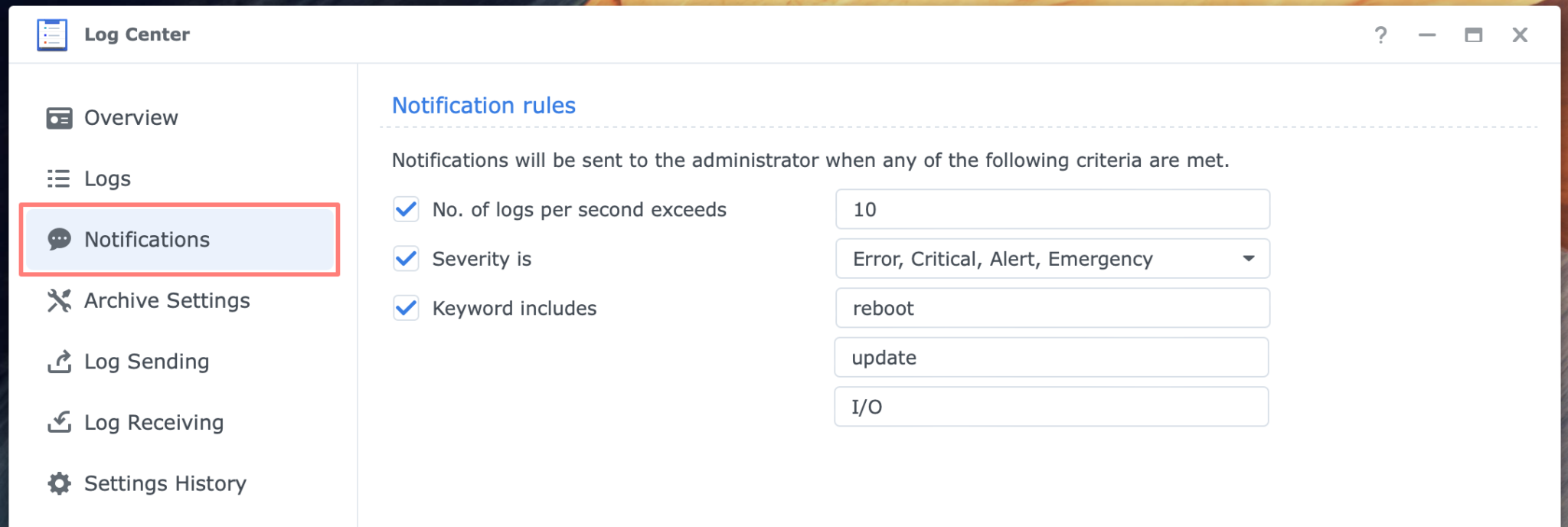 Using Log Center On Synology NAS - Storage Alchemist