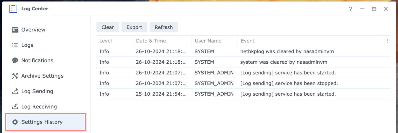 Using Log Center On Synology NAS - Storage Alchemist